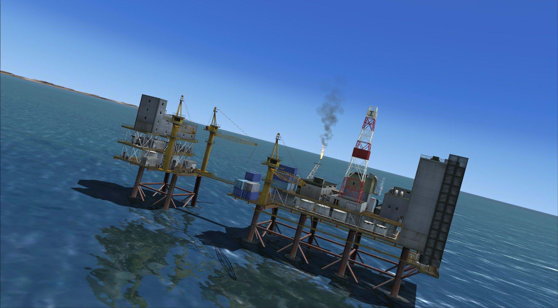 Oil platform operations within FS Economy • HeliSimmer.com